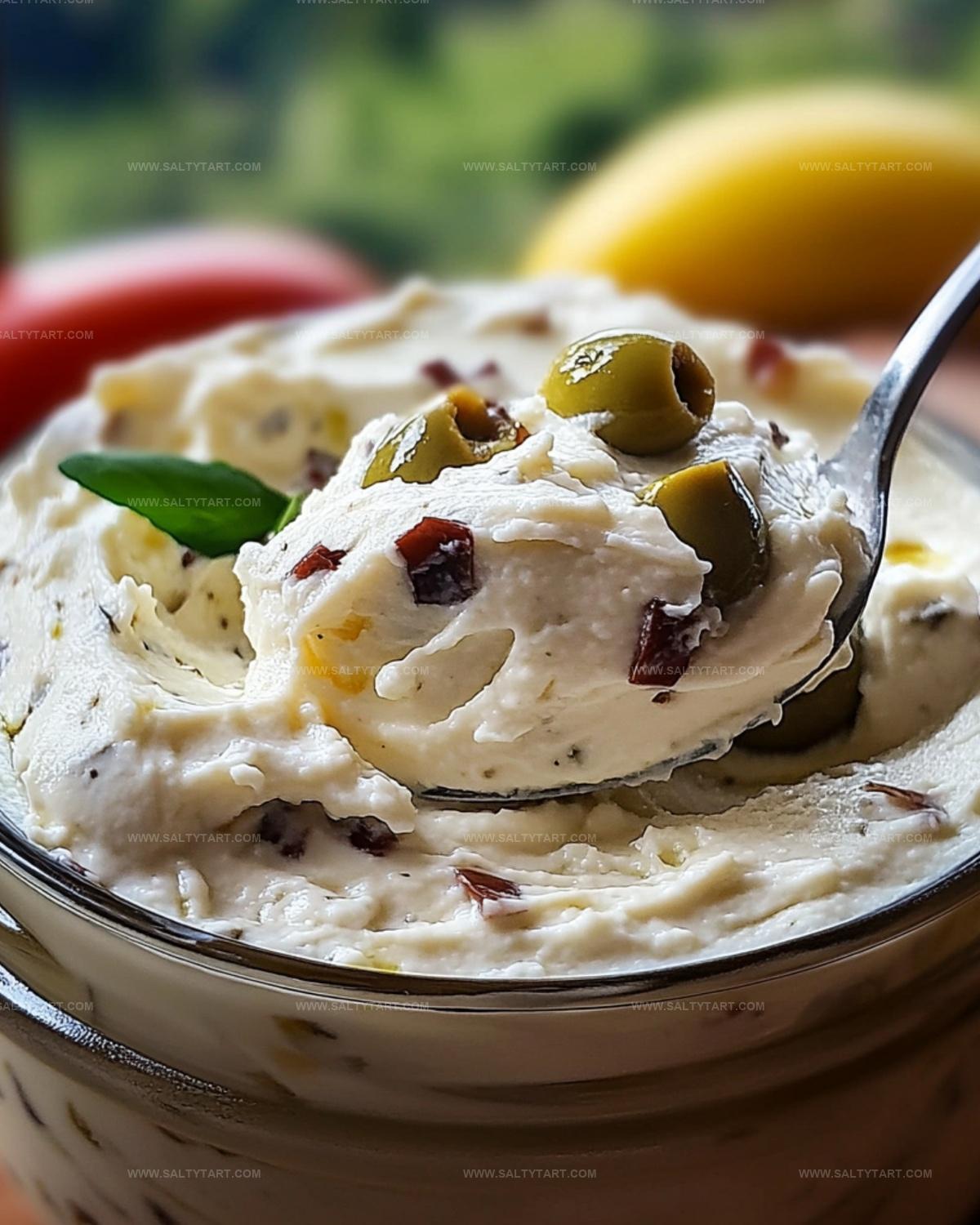 Quick Cream Cheese & Olive Spread Recipe: Zesty Sandwich Joy - Salty Tart