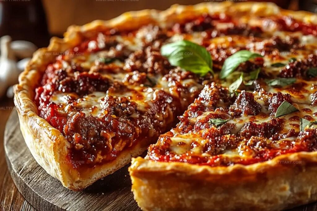 Easy & Flavorful Deep-Dish Pizza Pie Recipe for Family Night - Salty Tart