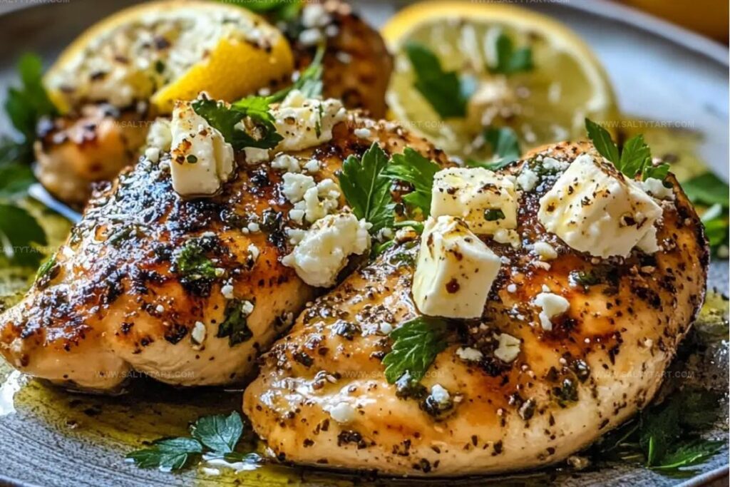 Tangy Greek Chicken with Lemon and Feta Recipe for Summer Meals - Salty ...