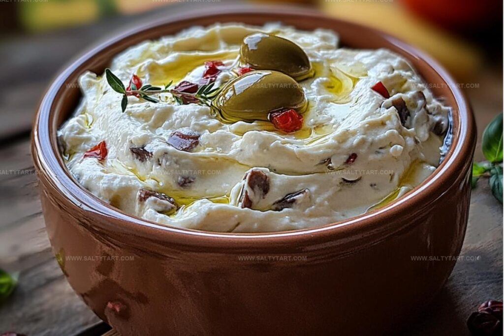 Quick Cream Cheese & Olive Spread Recipe: Zesty Sandwich Joy - Salty Tart