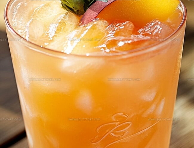 Zingy Fuzzy Peach Refresher Recipe for Summer Sips - Salty Tart