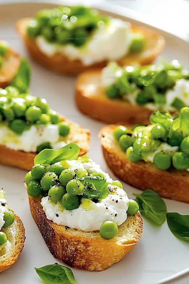 Delightful Spring Pea & Ricotta Crostini Recipe: Fresh Bites of Joy ...