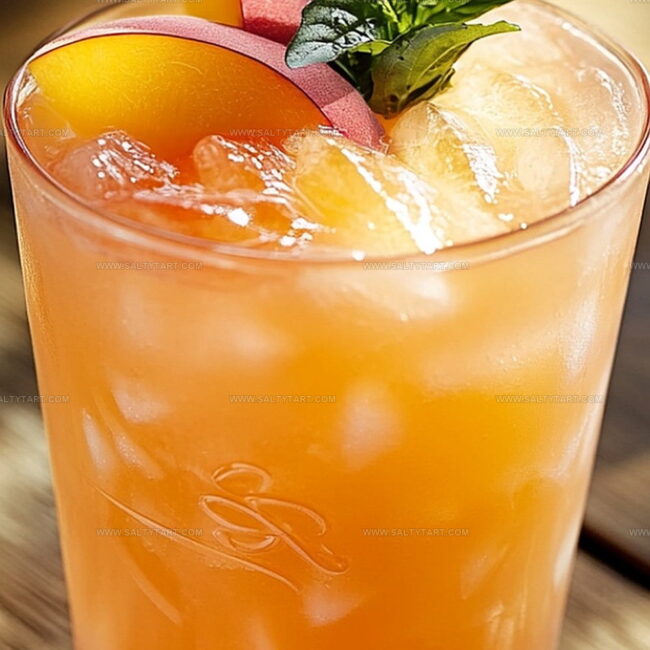 Zingy Fuzzy Peach Refresher Recipe for Summer Sips - Salty Tart