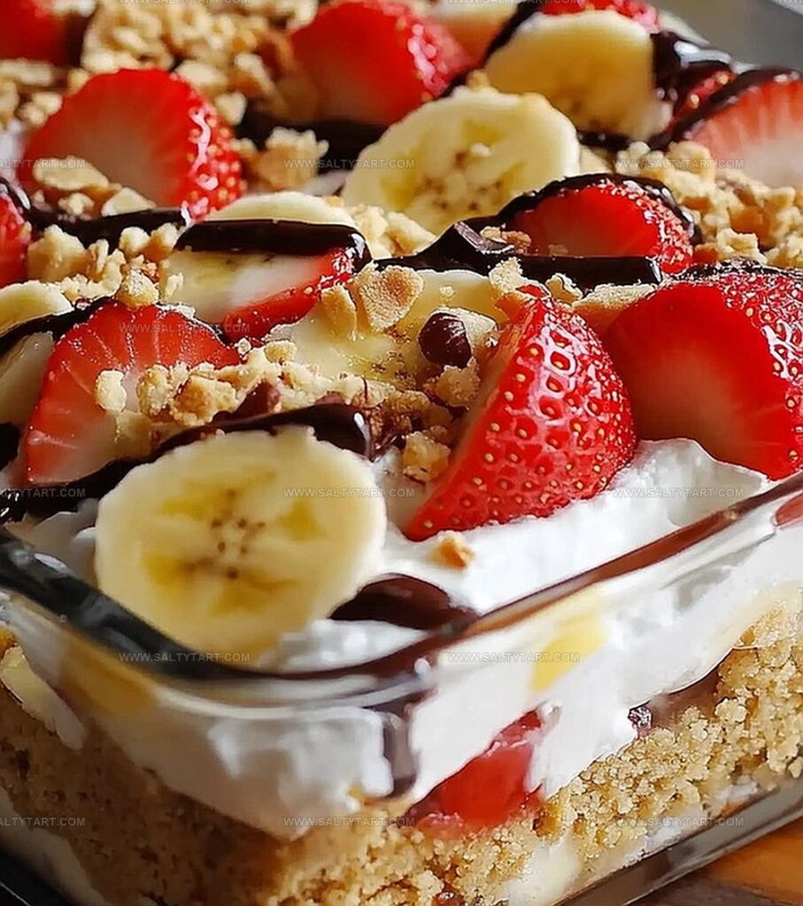 Dreamy No-Bake Banana Split Cake Recipe for Sweet Tooths - Salty Tart