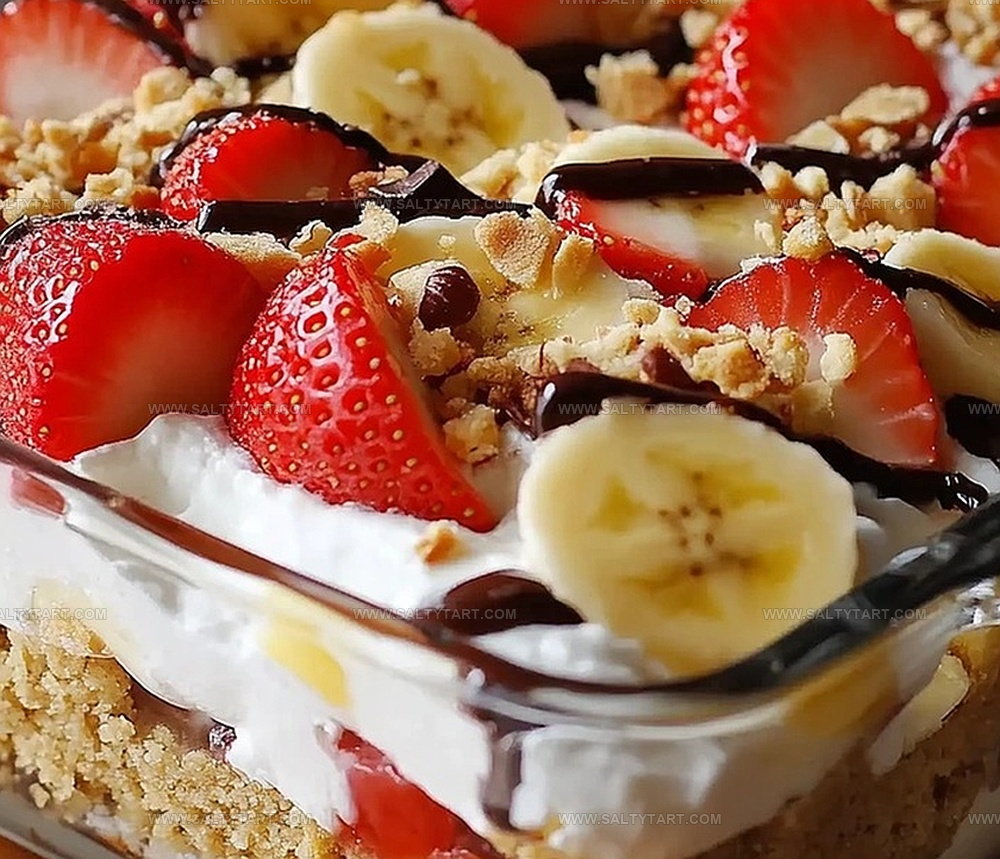 Dreamy No-Bake Banana Split Cake Recipe for Sweet Tooths - Salty Tart
